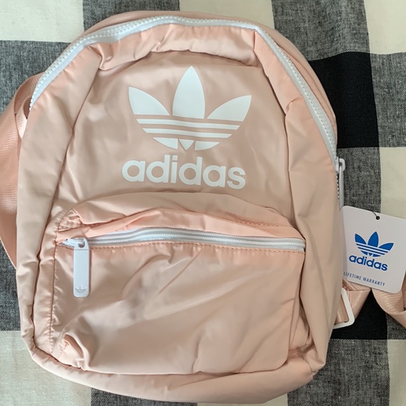 adidas | Bags | Nwt Adidas Backpack Light Pink With White Detailing ...